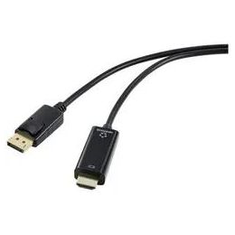 Renkforce DisplayPort / HDMI Adapterkabel DisplayPort Stecker, HDMI-A Stecker 5.00 m Schwarz RF-5179192 DisplayPort-Kabel