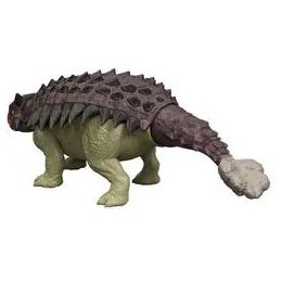 Mattel Jurassic World: Die Wiedergeburt Wild Roar Ankylosaurus Dinosaurierspielzeug, Schwanzangriffsbewegung und Ger&auml;usch