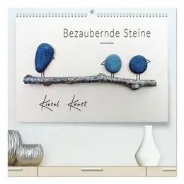 Calvendo Bezaubernde Steine - Kieselkunst (hochwertiger Premium Wandkalender 2026 DIN A2 quer), Kunstdruck in Hochglanz