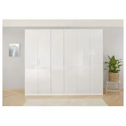 Dreht&uuml;renschrank Rauch "Kleiderschrank Schrank Garderobe Ankleide KOLUNA mit Hochglanz-Front", wei&szlig; (alpinwei&szlig;, hochglanz wei&szlig;), B:271cm H:210cm T:54cm, Holzwerkstoff, Schr&auml;nke, Dreht&uuml;renschrank, inkl. 2 Innenschubladen sowie extra B&ouml;den MADE IN GERMANY