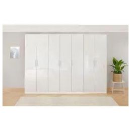 Dreht&uuml;renschrank Rauch "Kleiderschrank Schrank Garderobe Ankleide KOLUNA mit Hochglanz-Front", wei&szlig; (alpinwei&szlig;, hochglanz wei&szlig;), B:315cm H:210cm T:54cm, Holzwerkstoff, Schr&auml;nke, Dreht&uuml;renschrank, inkl. 2 Innenschubladen sowie extra B&ouml;den MADE IN GERMANY