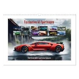 Faszination KI-Sportwagen (Wandkalender 2026 DIN A3 quer), Calvendo Monatskalender