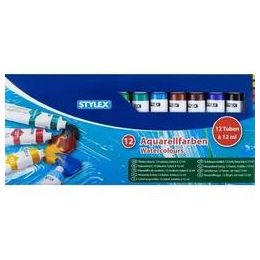Stylex Aquarellfarbe, 12 Tuben &agrave; 12 ml