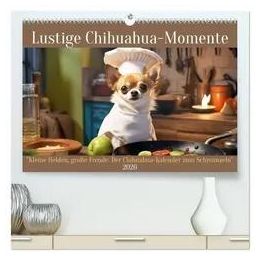 Calvendo Lustige Chihuahua-Momente (hochwertiger Premium Wandkalender 2026 DIN A2 quer), Kunstdruck in Hochglanz
