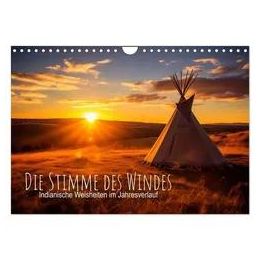 Die Stimme des Windes: Indianische Weisheiten im Jahresverlauf (Wandkalender 2026 DIN A4 quer), Calvendo Monatskalender