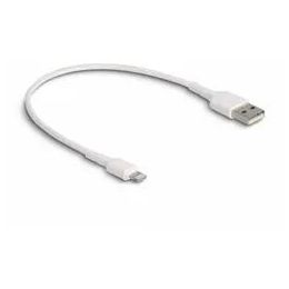 Delock USB-Ladekabel USB 2.0 Apple Lightning Stecker, USB-A Stecker 0.30m Wei&szlig; 87866