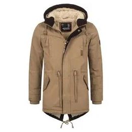 Winterjacke Alessandro Salvarini "ASMenara", Herren, Gr. XXL (56), braun (camel), Obermaterial: 100% Baumwolle; Innenseite: 100% Polyester; Wattierung: 100% Polyester, Jacken Winterjacke, mit warmem Teddyfell