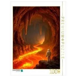 Calvendo Puzzle Lavastr&ouml;me in einer H&ouml;hle 1000 Teile Lege-Gr&ouml;&szlig;e 64x48cm Foto-Puzzle f&uuml;r gl&uuml;ckliche Stunden