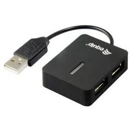 Equip 128952 USB-Hub 2 Port USB-A USB 2.0 480MBit/s Schwarz