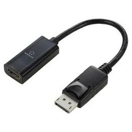 Renkforce RF-5596324 DisplayPort / HDMI Adapter [1x DisplayPort Stecker - 1x HDMI-Buchse] Schwarz 4K UHD 23 cm