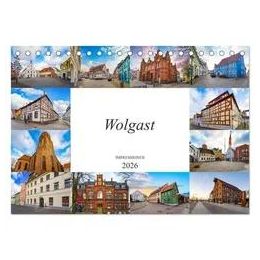 Wolgast Impressionen (Tischkalender 2026 DIN A5 quer), Calvendo Monatskalender