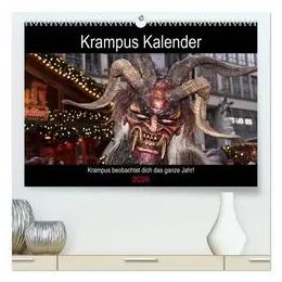 Calvendo Krampus Kalender 2026 (hochwertiger Premium Wandkalender 2026 DIN A2 quer), Kunstdruck in Hochglanz