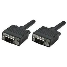 Manhattan VGA Anschlusskabel VGA 15pol. Stecker 1.80m Schwarz 311731schraubbar VGA-Kabel