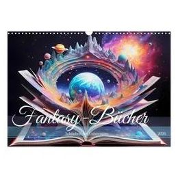 Fantasy-B&uuml;cher Sch&ouml;nheit des Universums (Wandkalender 2026 DIN A3 quer), Calvendo Monatskalender
