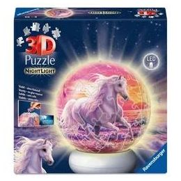 Ravensburger 3D Puzzle-Ball Nachtlicht Pferde am Strand