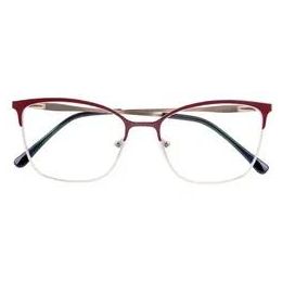 Lesebrille MIA, rot-gold, +2.00 dpt mit Etui