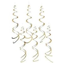 Rico Design Spiral Luftschlangen, Gold Matt