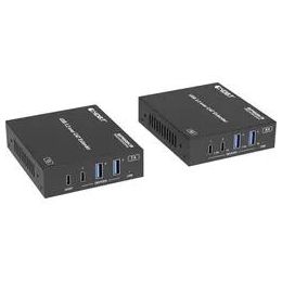 SpeaKa Professional SP-USBE-820 7+1 Port KVM-Extender &uuml;ber PC steuerbar Schwarz