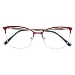Lesebrille MIA, rot-gold, +1.00 dpt mit Etui