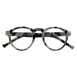 Lesebrille FRANKIE, grau-havanna, +3.00 dpt mit Etui