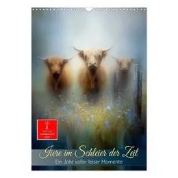 Tiere im Schleier der Zeit (Wandkalender 2026 DIN A3 hoch), Calvendo Monatskalender