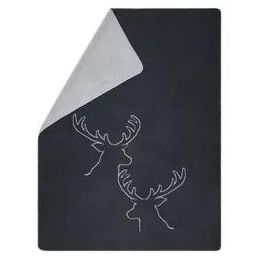 David Fussenegger Wohndecke "Hirschk&ouml;pfe linear" (GRS)