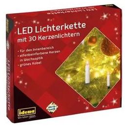 Idena Lichterkette Kerzenlichter 30 LED warmwei&szlig; f&uuml;r Innen