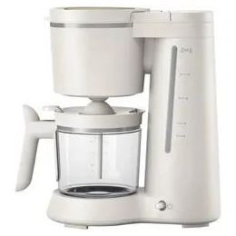 Philips Home Eco Conscious Edition 5000er Serie HD5120/00 Kaffeemaschine Seidenwei&szlig;, Matt Fassungsverm&ouml;gen Tassen=10 Warmhaltefunktion, Glaskanne