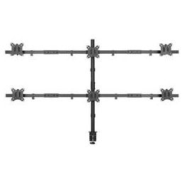 SpeaKa Professional Monitor-Tischhalterung SP-MM-1010 6 Display(s) 43,2 cm (17") - 81,3 cm (32") Schwarz (RAL 7001) Neigbar, Schwenkbar