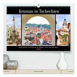 Calvendo Krumau in Tschechien (hochwertiger Premium Wandkalender 2026 DIN A2 quer), Kunstdruck in Hochglanz