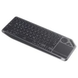 Renkforce RF-WLBTKB-300 Bluetooth&reg;, Funk Tastatur Deutsch, QWERTZ Schwarz Integriertes Touchpad, Wiederaufladbar, Multipair-Funktion