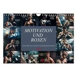 Motivation und Boxen (Wandkalender 2026 DIN A4 quer), Calvendo Monatskalender