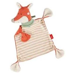 Sigikid 31018 - Schnuffeltuch Fuchs, beige gestreift, Baumwolle, 20x4x26cm