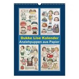 Dukke Lise Kalender - Anziehpuppen aus Papier (Wandkalender 2026 DIN A3 hoch), Calvendo Monatskalender