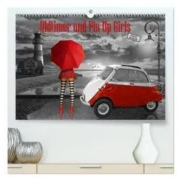 Calvendo Oldtimer und Pin-Up Girls by Mausopardia (hochwertiger Premium Wandkalender 2026 DIN A2 quer), Kunstdruck in Hochglanz