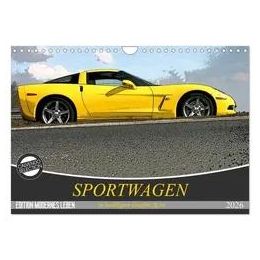 Sportwagen in knalligem Graffiti Style (Wandkalender 2026 DIN A4 quer), Calvendo Monatskalender