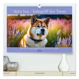 Calvendo Akita Inu - Inbegriff der Treue (hochwertiger Premium Wandkalender 2026 DIN A2 quer), Kunstdruck in Hochglanz