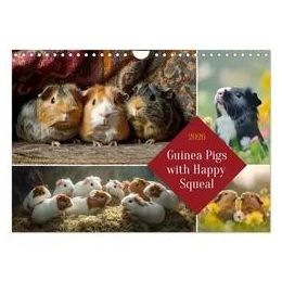 Guinea Pigs with Happy Squeal (Wall Calendar 2026 DIN A4 landscape), Calvendo 12 Month Wall Calendar