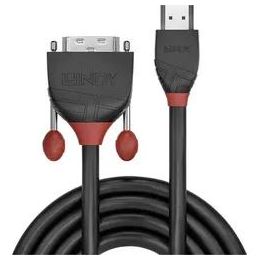 Lindy HDMI / DVI Adapterkabel HDMI-A Stecker, DVI-D 18+1pol. Stecker 1.00 m Schwarz 36271 HDMI-Kabel