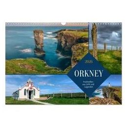 Orkney, Inselwelten aus Licht und Legenden. (Wandkalender 2026 DIN A3 quer), Calvendo Monatskalender