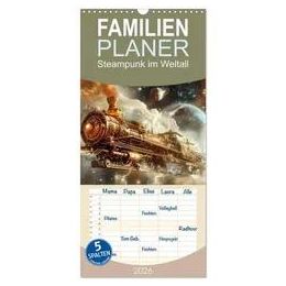 Familienplaner 2026 - Steampunk im Weltall mit 5 Spalten (Wandkalender, 21 x 45 cm) Calvendo
