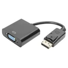 Digitus AK-340410-001-S DisplayPort / VGA Adapter [1x DisplayPort Stecker - 1x VGA-Buchse] Schwarz 15.00 cm