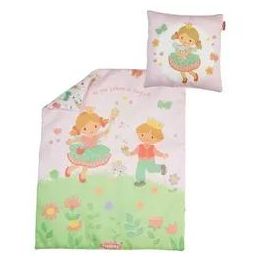 Heless Puppenbettdecke (44 x 34 cm) mit Kissen (16 x 16 cm) ''Prinzessin Emily''