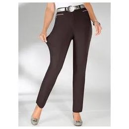Thermohose Stehmann, Damen, Gr. 245, Extrakurzgr&ouml;&szlig;en, braun (mokka), 76% Viskose, 21% Polyamid, 3% Elasthan, unifarben, lang, Hosen Gerade Hose Thermohose