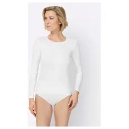 Unterziehshirt Nina von C., Damen, Gr. 50, 1 Stk., Lang, wei&szlig;, 100% Baumwolle, Rundhals, Unterhemden