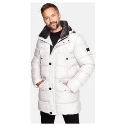 Parka NEW CANADIAN "Stepp-Parka", Herren, Gr. 28, grau (grau, beige), 100% Polyester, unifarben, lang, ohne Ausschnitt, Jacken Parka, mit vielen Taschen
