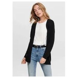 Strickjacke Only "ONLLESLY &ndash; Cardigan mit Taschen und figurumspielender Form", Damen, Gr. XS, schwarz, Feinstrick, Obermaterial: 50% Viskose, 27% Nylon, 23% Polyester, unifarben, figurumspielend lang, V-Ausschnitt, Rippstrickb&uuml;ndchen, Strickjacken Strickjacke, figurumspielend, casual, Feinstrick, Viskosemischung, V-Ausschnitt, Topseller