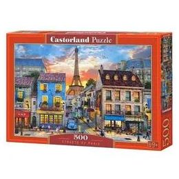 Castorland 500 Piece Jigsaw Puzzle, Streets of Paris, France, Eiffel Tower, European Puzzle, Adult Puzzles, Castorland B-52684