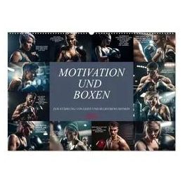 Motivation und Boxen (Wandkalender 2026 DIN A2 quer), Calvendo Monatskalender
