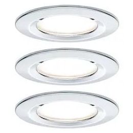 Paulmann Nova Bad-Einbauleuchte 3er Set LED LED 18W IP44 Chrom (gl&auml;nzend)